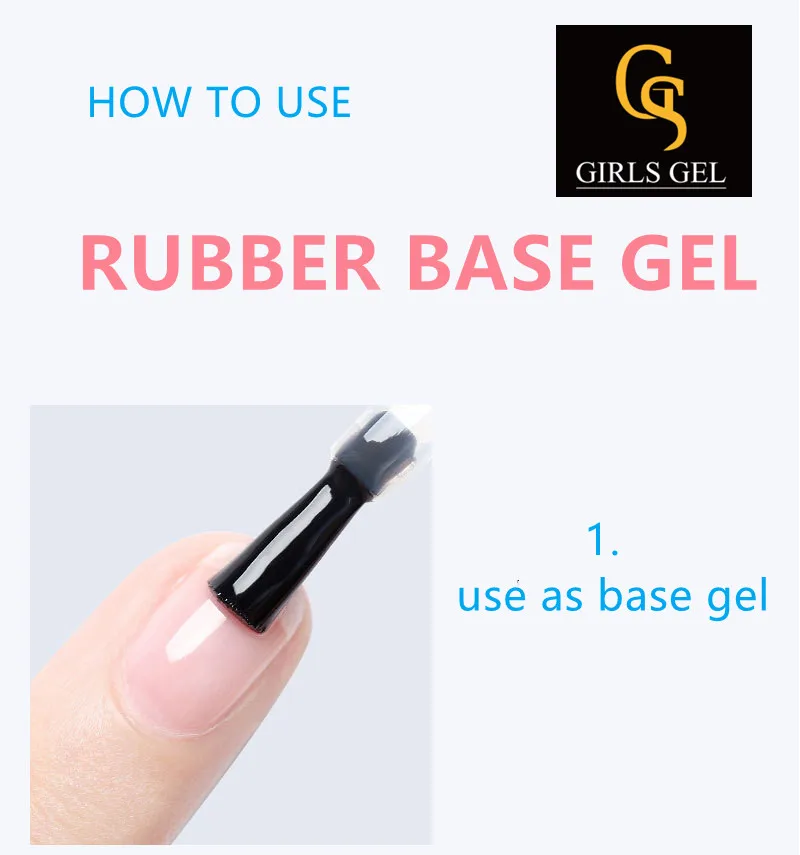 Girlsgel Professional Rubber Base Gel Nail Polish Rubber Base Coat For ...