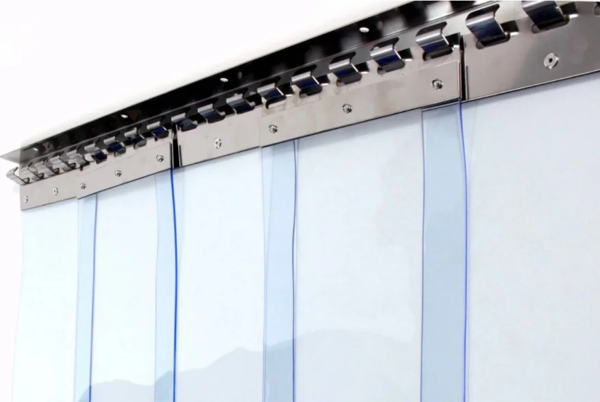 Outdoor/factory Door PVC Strip Curtains Rail Stainless Steel