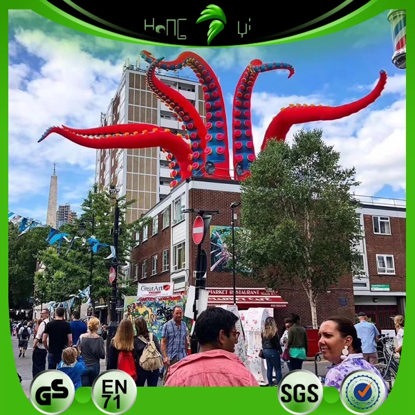 Rooftop Window Building Decoration Inflatable Octopus Tentacle Feet ...