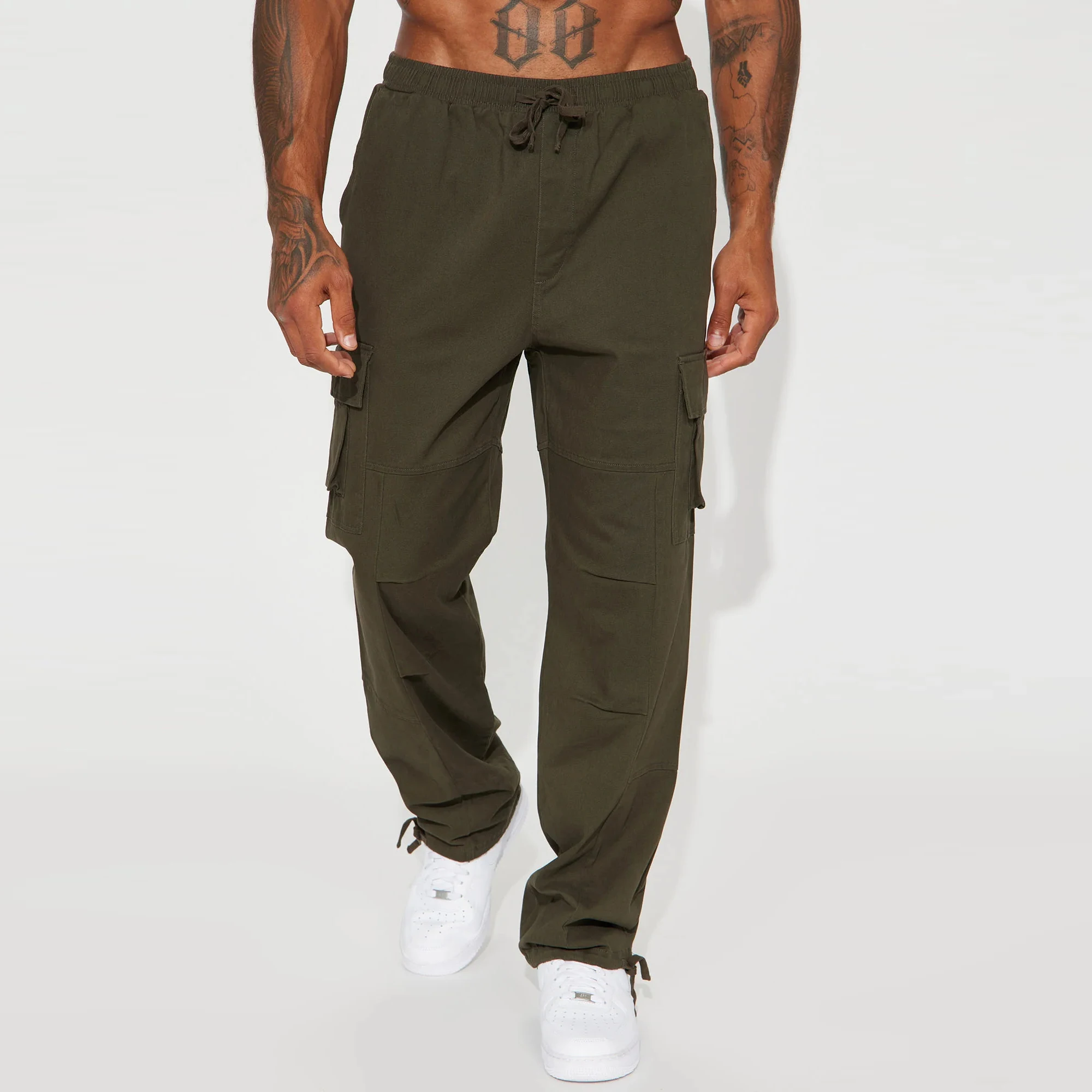 Wholesale Oem Custom Cargo Trousers Streetwear Khaki Track Cargo Pants ...