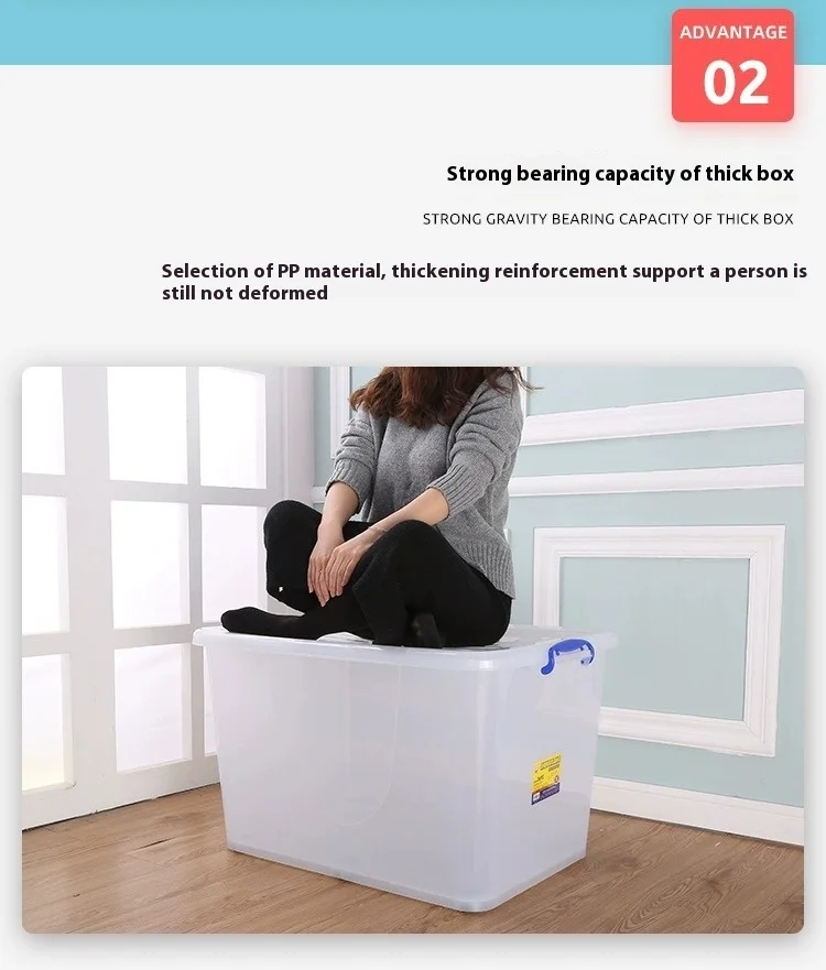 Modern Transparent Plastic Storage Box PP Household Quilt Clothes Toy ...