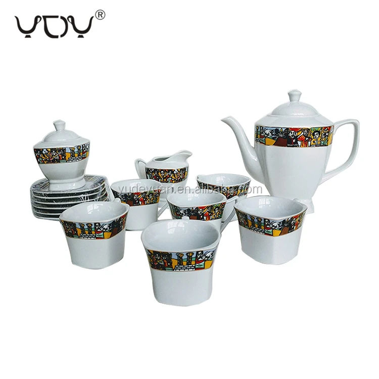 Wholesale 17pcs Saba Tilet Ethiopian Coffee Sets for Home