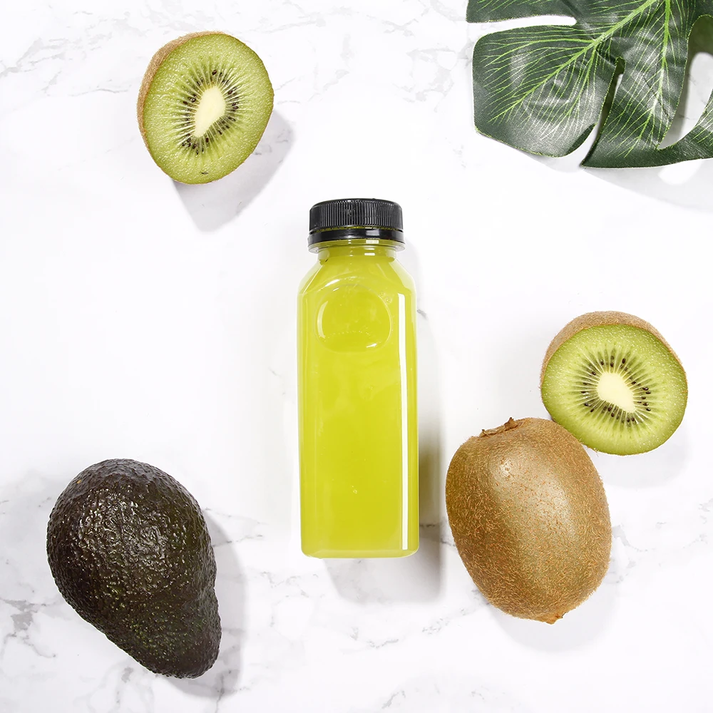 250ml 500ml Square Juice Bottle Empty Plastic Bottles For Fresh Squeeze ...