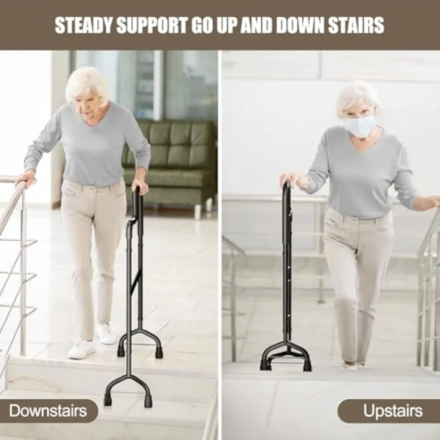 Assistive Elderly Stair Climbing Walker & Rollator Device for Walk up ...