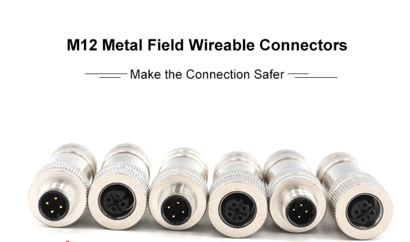 M12 Screw Clamp Terminal Shielding - 12 Mbps Iris Spring Connection