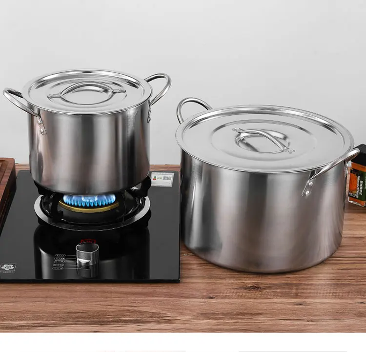 Wholesale Large Deep Stainless Steel Cooking Pots