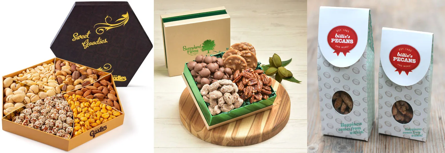 Custom Paper Cardboard Cylinder Pecans Gift Box Dry Nuts Storage ...