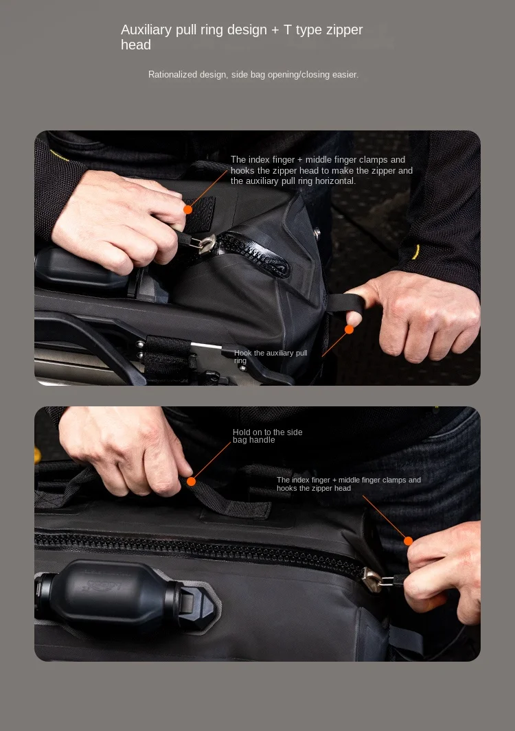 Motorcycle Side Bag TPU Large Capacity Waterproof Airtight Inflatable ...