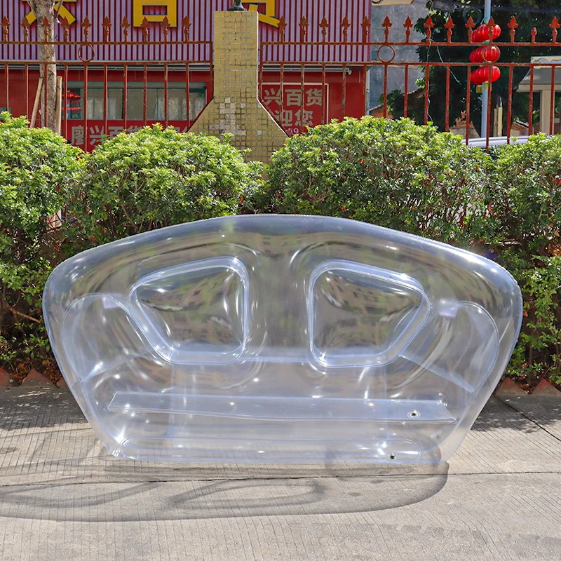 Transparent Clear Inflatable Sofa Seat Double Person Blow Up Chair Yard ...