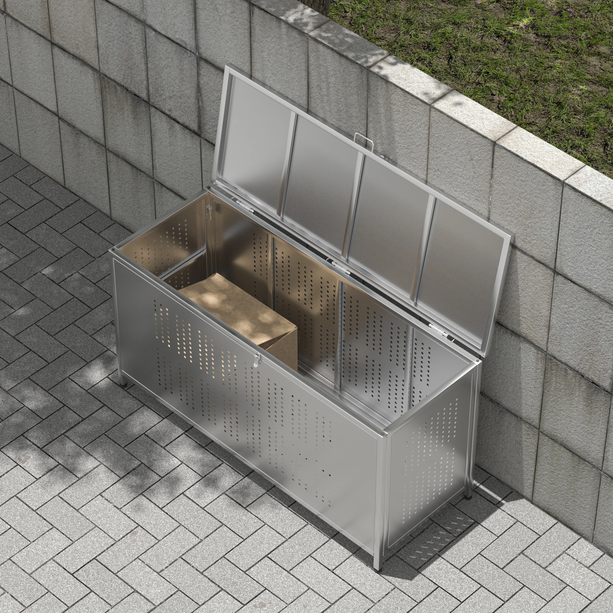 Stainless Steel Dumpster Outdoor Dumpster Multi-functional Box With ...