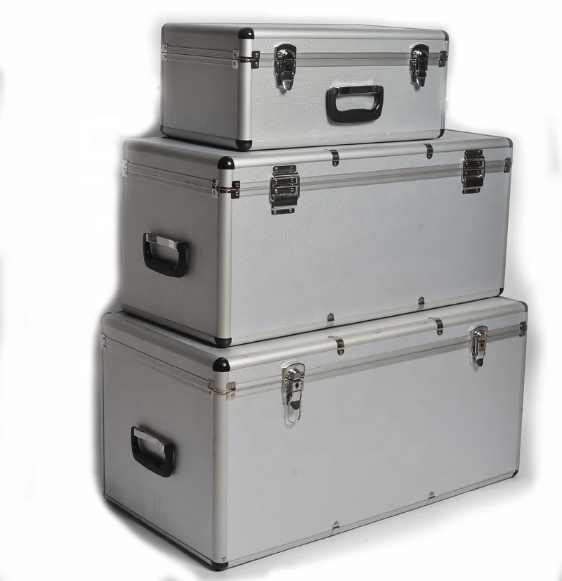 Custom Size Three Piece Large Aluminum Instrument Mechanic Tool Box For ...