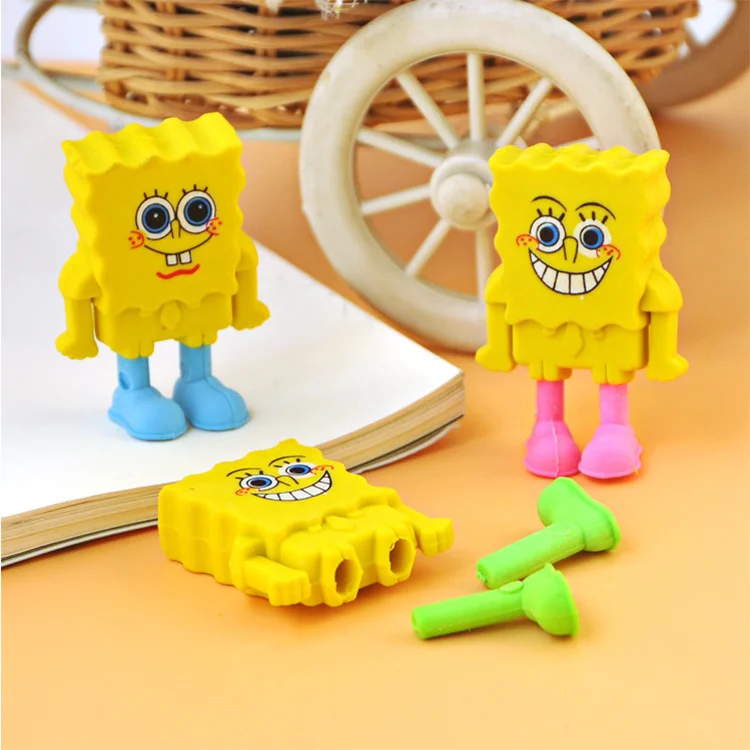 Creative Lovely Big Spongebob Cartoon Student Stationery Rubber Eraser ...