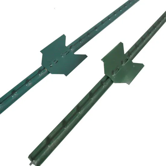 1-3/4 In. X 3-1/2 In. X 6 Ft. Green Steel Fence T-Post with Anchor Plate