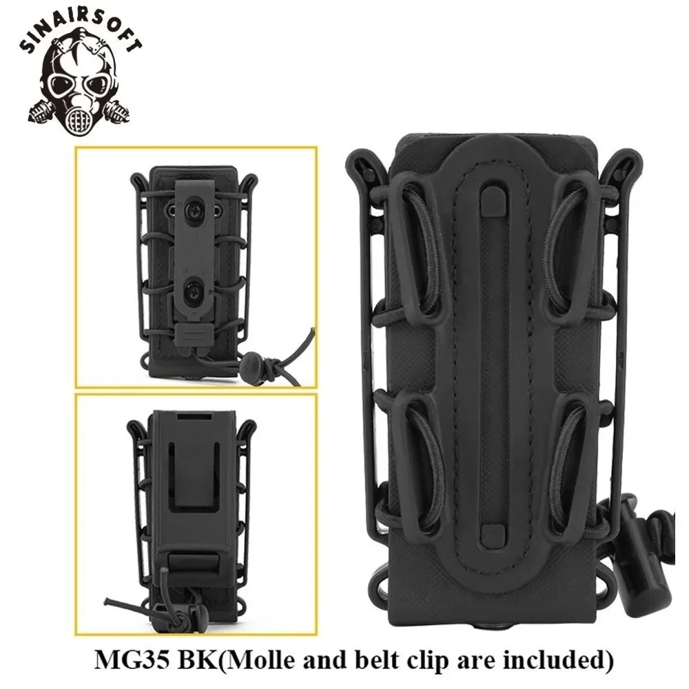 9mm Fastmag Nylon Magazine Pouch Holster with Belt Clip and Molle Soft ...