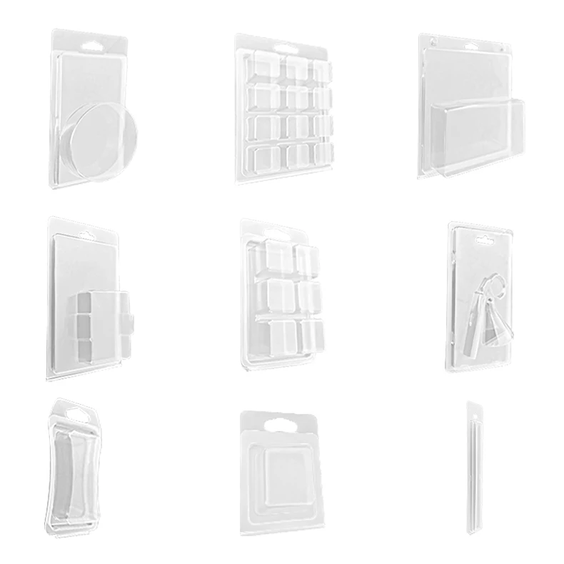 Custom Clear PVC Plastic Hanger Clamshell Double Blister Packaging Box