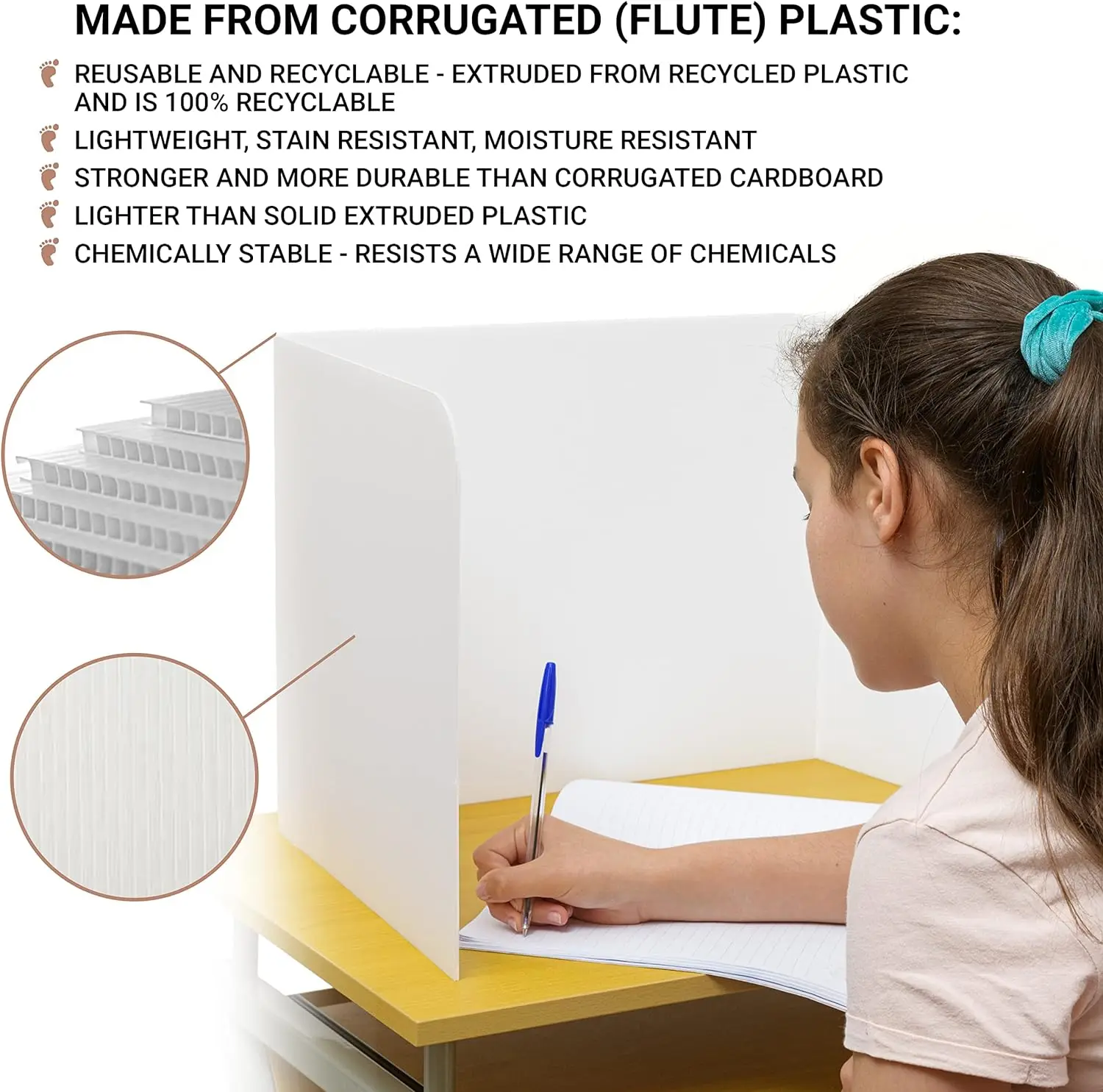 Plastic Classroom Privacy Shields Privacy Folders For Students & Desk ...