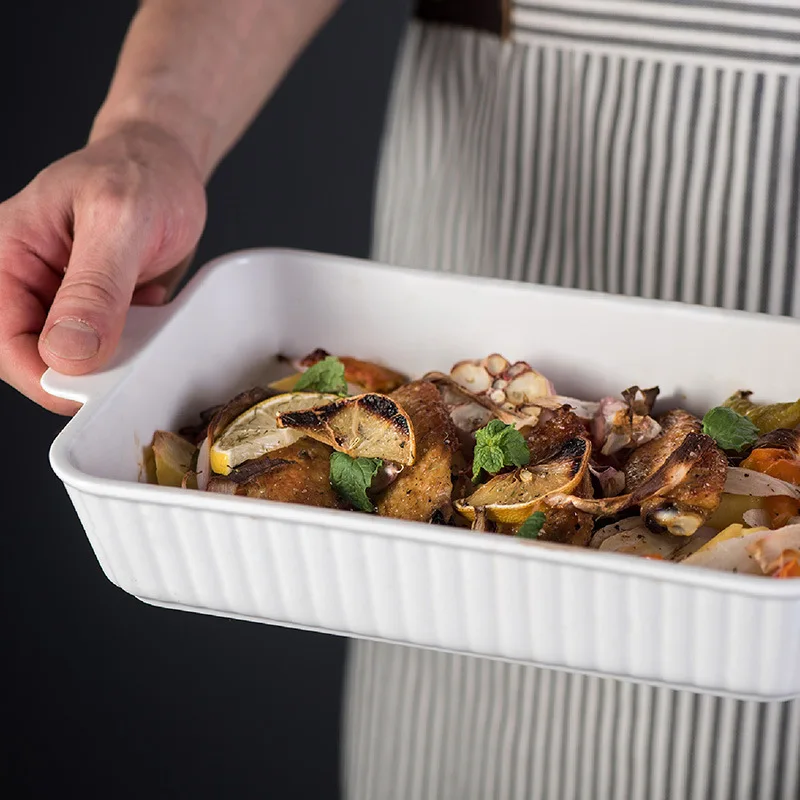 Custom Made Ceramic Baking Pans Set Non Stick Bakeware Oven Tray ...