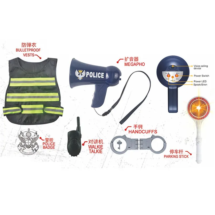 Hot Selling Police Bulletproof Vests Toys for Kids Play