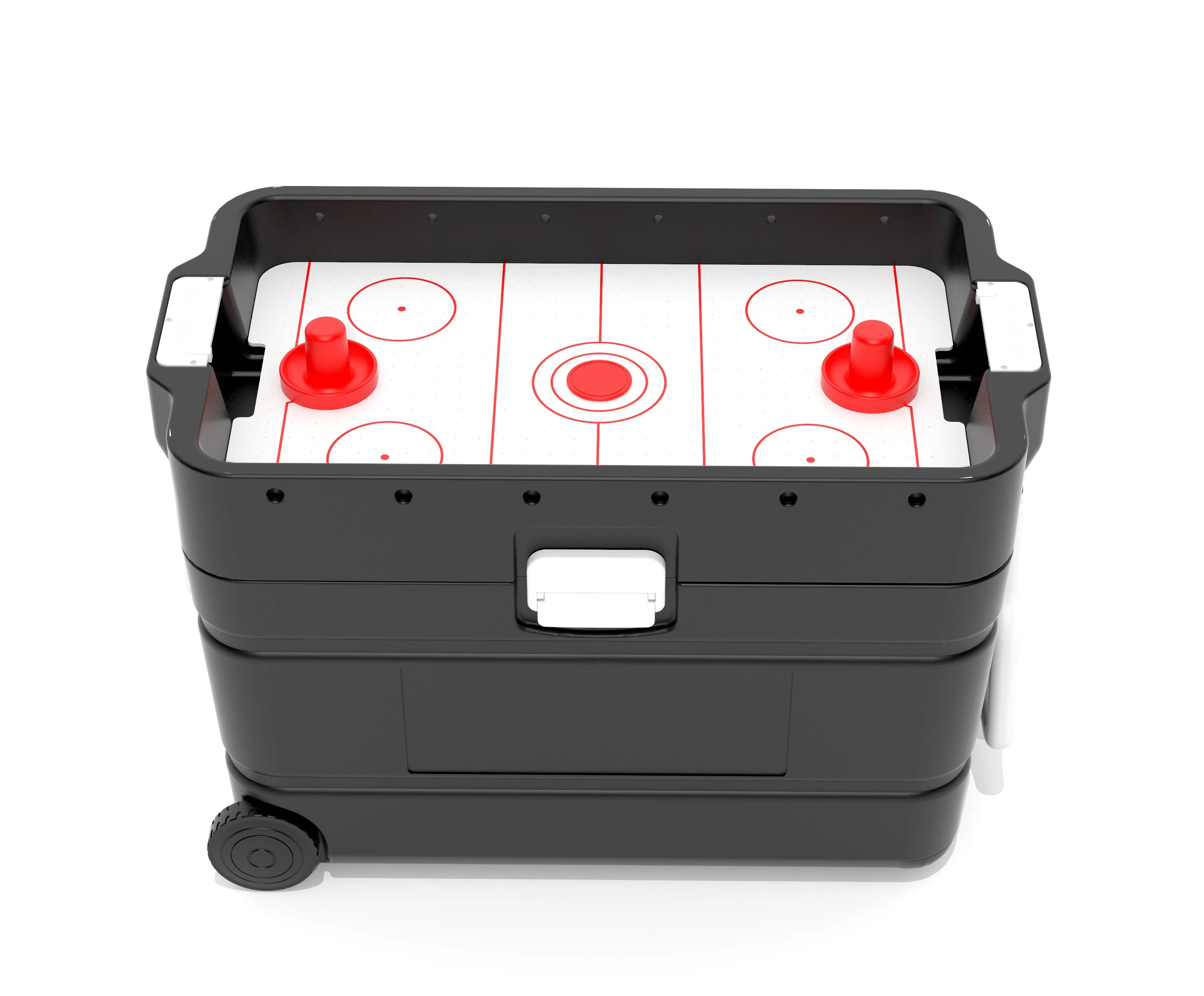 57QT Cooler Ice Chest with Tabletop Air Hockey - Perfect Party Game