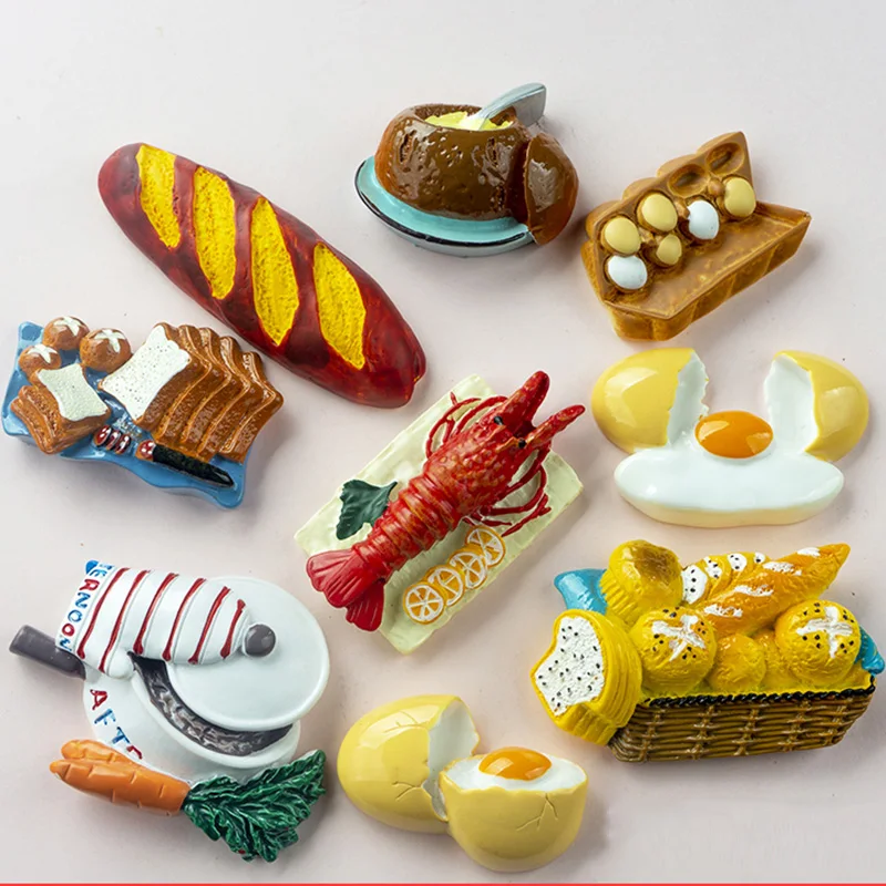 3d Food Refrigerator Magnets Breakfast Series Fridge Magnets - Buy ...