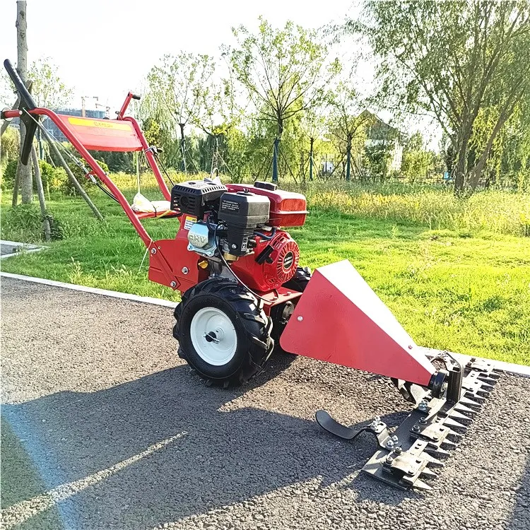 Hand Push Gasoline Lawn Mower Portable Hand-held Small Sickle Lawn ...