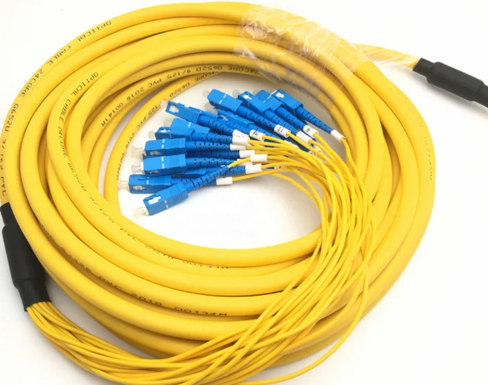 24 Cores Breakout Cable Lc-sc Sm Breakout Fiber Optic Patch Cord - Buy ...