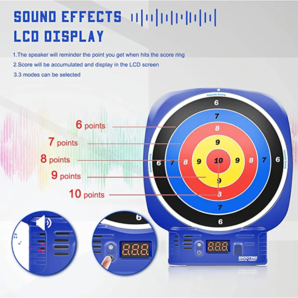 Electronic Scoring Shooting Target Electric Voice Target with Bracket ...