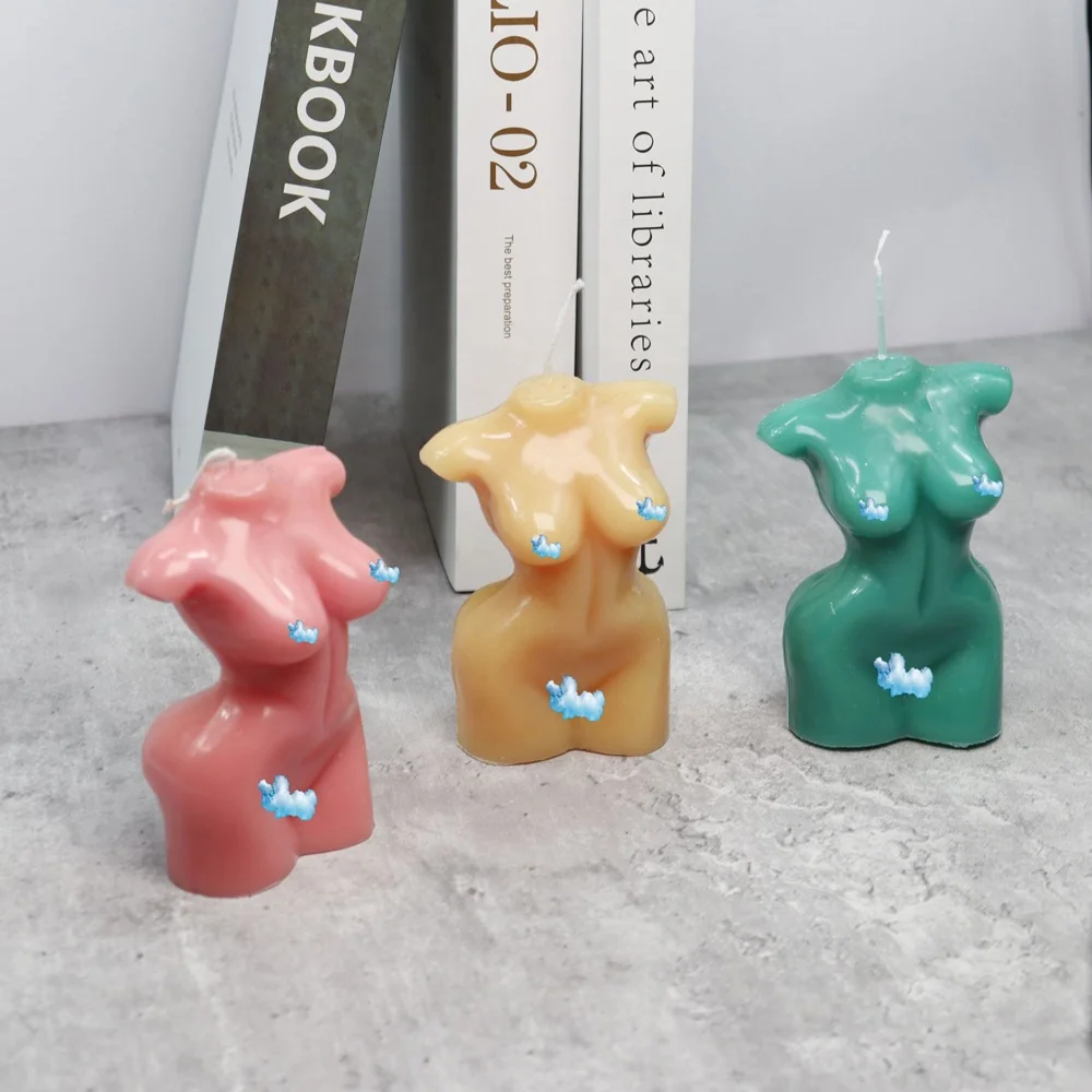 DM524 Curvy Female Body Acrylic Candle Mold - Human Torso