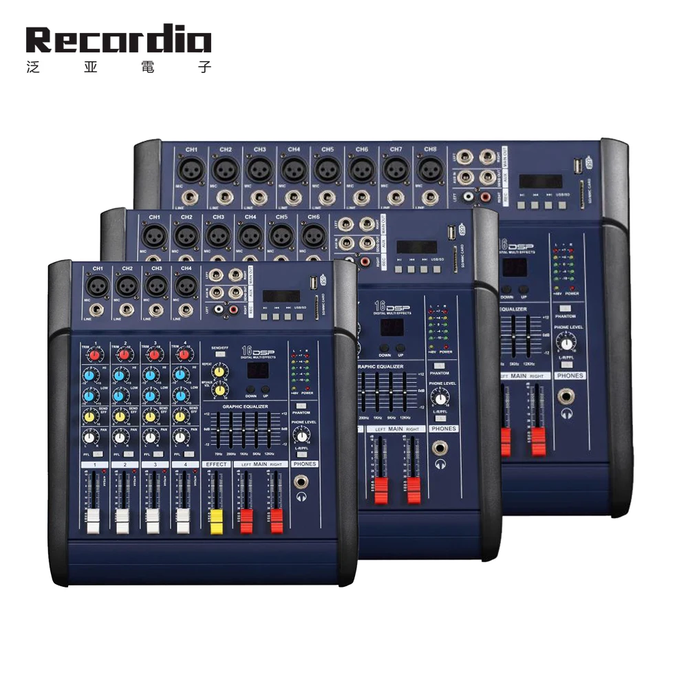 GAX-802D 8 Channel Audio Mixer - Ideal for Karaoke & Live Sound