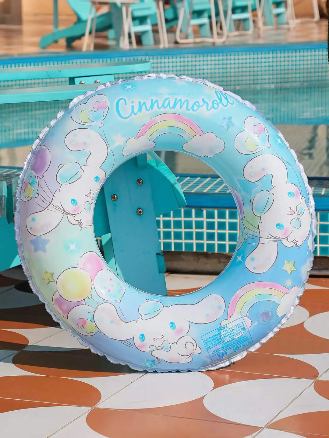 Sanrio Swimming Ring Kawaii Inflatable Swim Buoy Kawaii Hello Kt ...