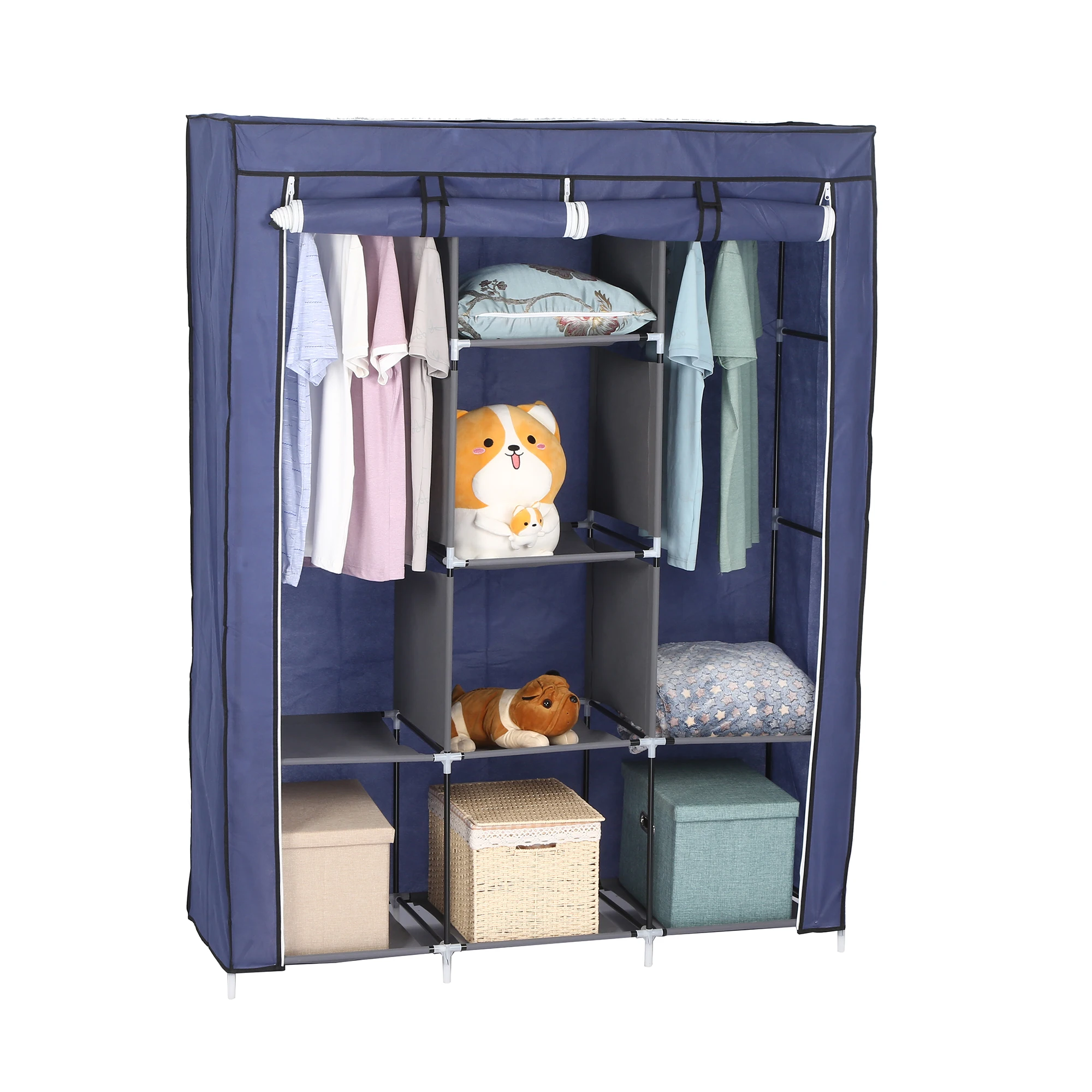 Modern Simple Super Large Assembly Folding Fabric Wardrobe