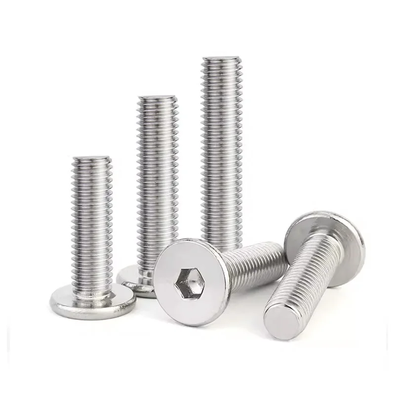 304 Stainless Steel Allen Wafer Ultra Low Profile Thin Flat Head Hexagon Socket Machine Screws ...