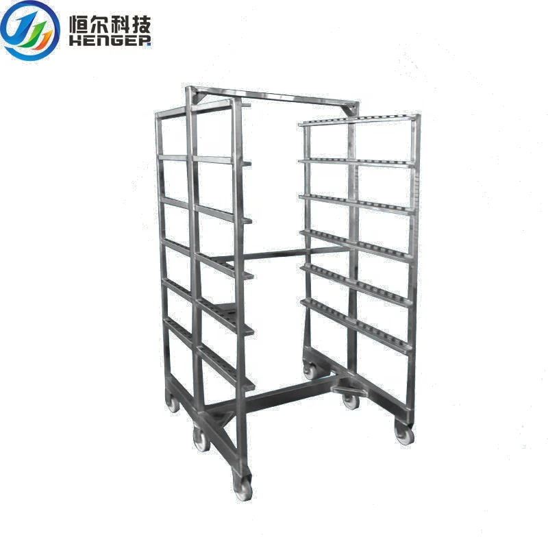 Stainless Steel Smoking House Meat Sausage Hanging Trolley - Buy Meat ...