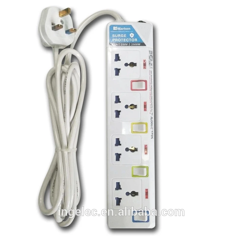 Yiwu 13A Power Socket 3M 4 Gang Lead Cords - Industrial Extension Socket