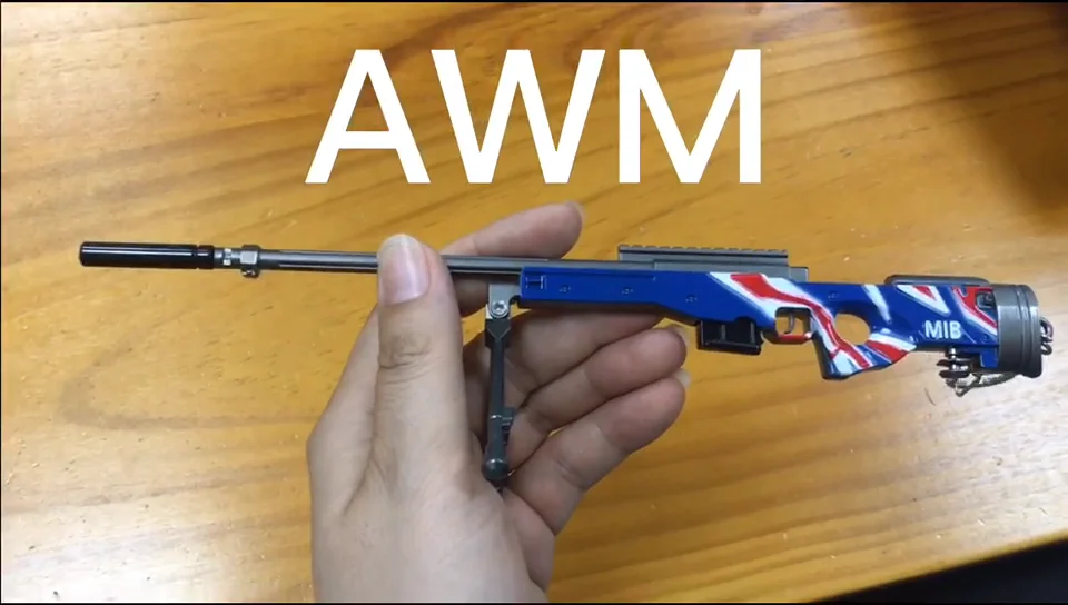 New Arrival Awm Sniper Rifle With 4/6/8 Times Red Scope Metal Keychain ...