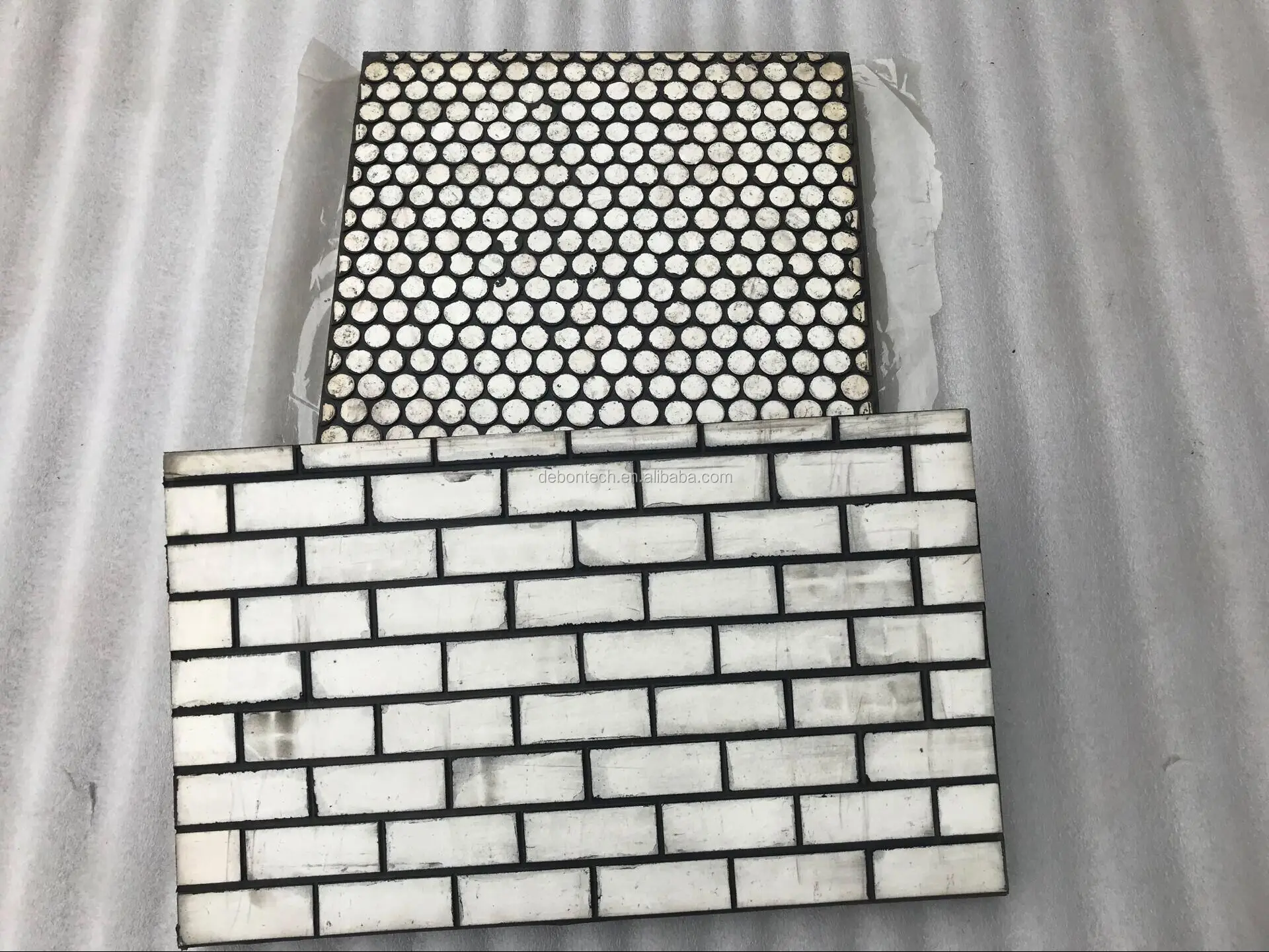 Impact Resistant Chute Wear Plates - DEBON Ceramic Rubber Liners