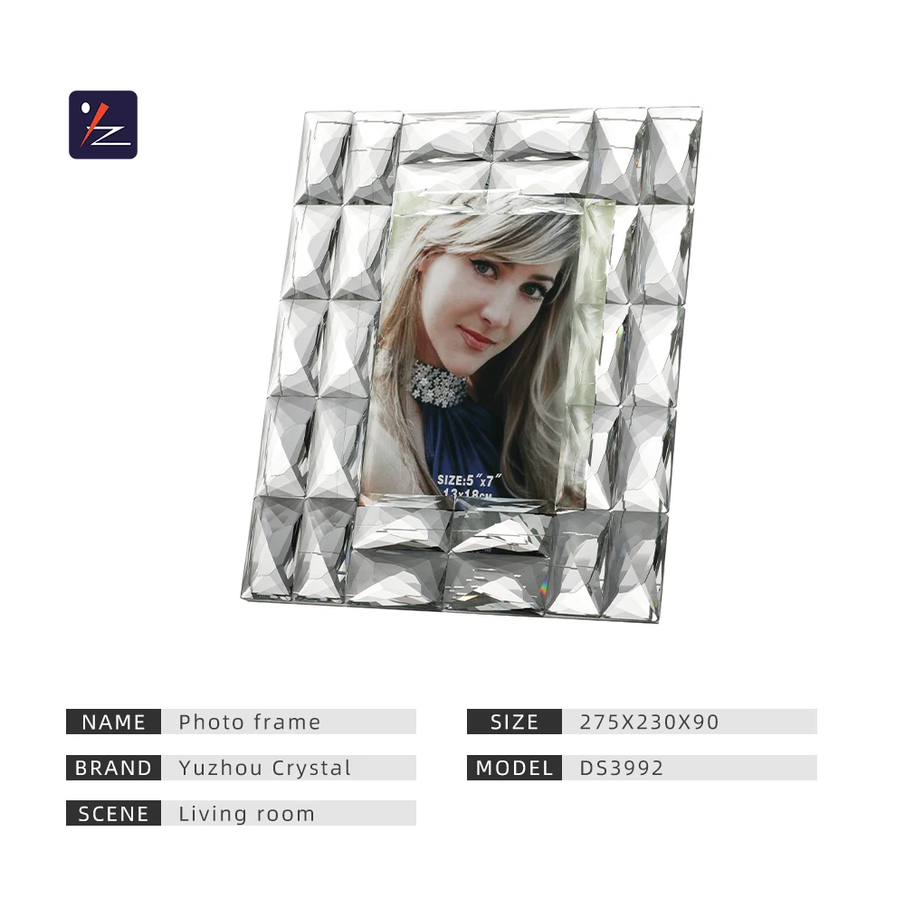 Luxury crystal photo frame wedding souvenir crystal crafts photo ...