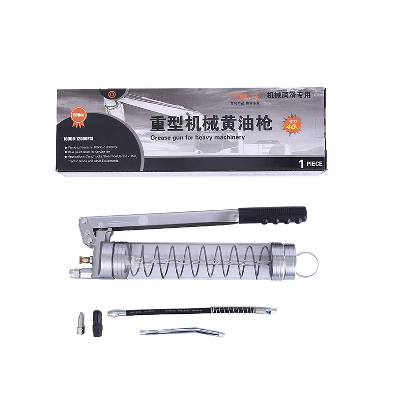 Hand Grease Gun 900cc High Pressure Manual Grease Pump Oil Filling Gun ...