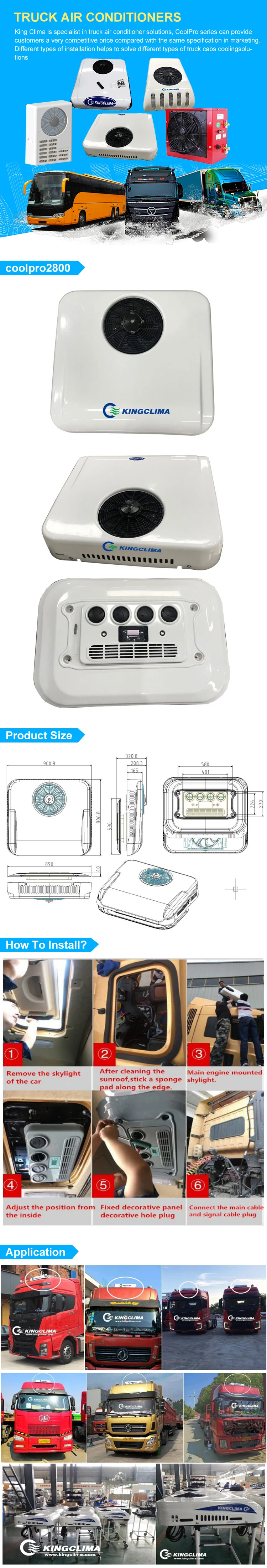 Coolpro 2800 Parking Air Conditioner - 24 Volts for Trucks