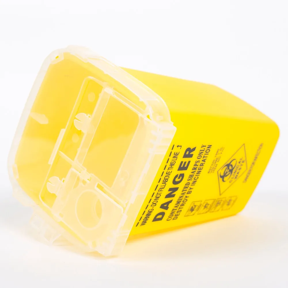 Yellow Tattoo Medical Plastic Sharps Container Permanent Makeup Needle ...