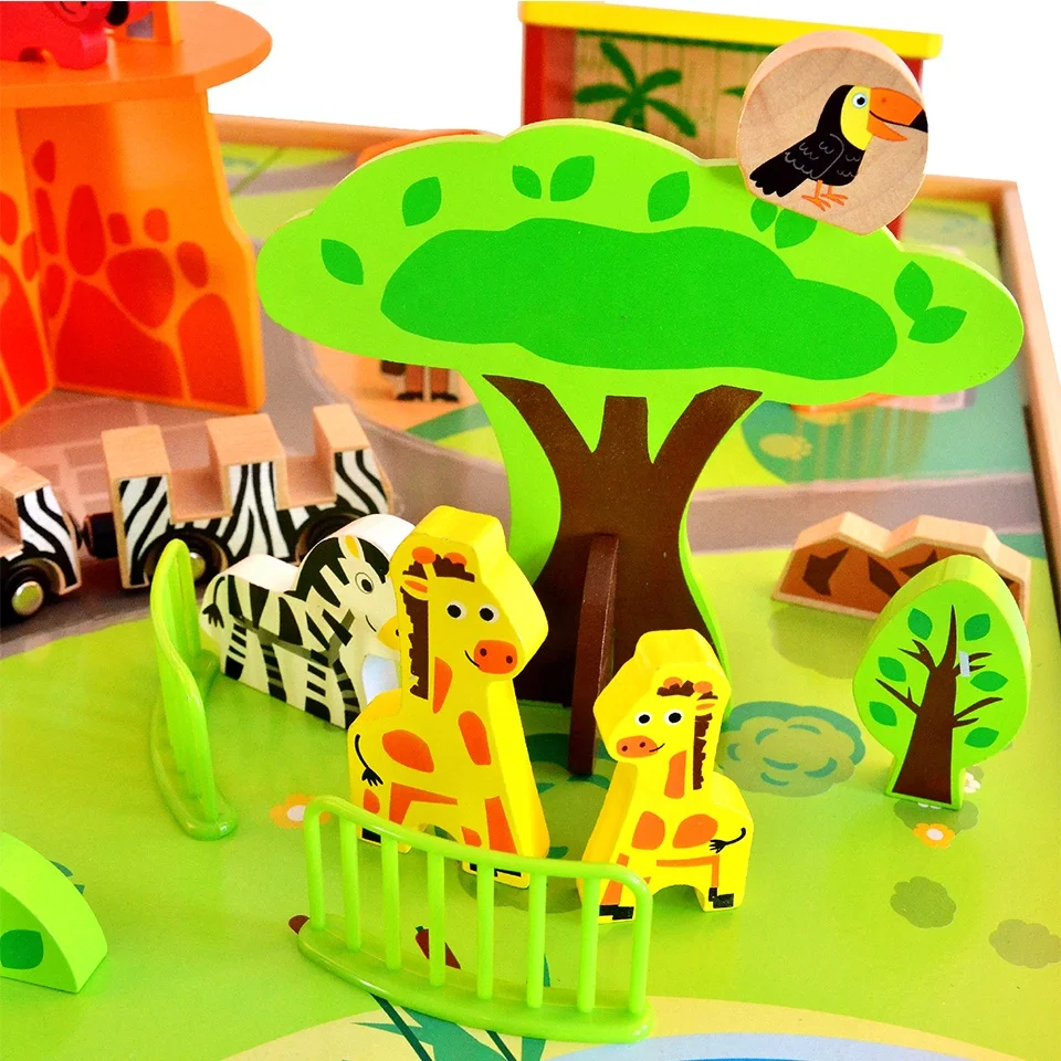 Deluxe Play Table Kids Toy Zoo Wooden Other Educational Toys 2 To 4 Years,5 To 7 Years 71*71*40 ...