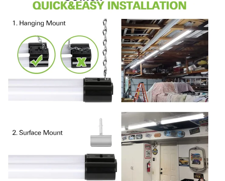 LED Fixture Linkable Shop Lights T8 Led Tube Light Workshop Garage ...