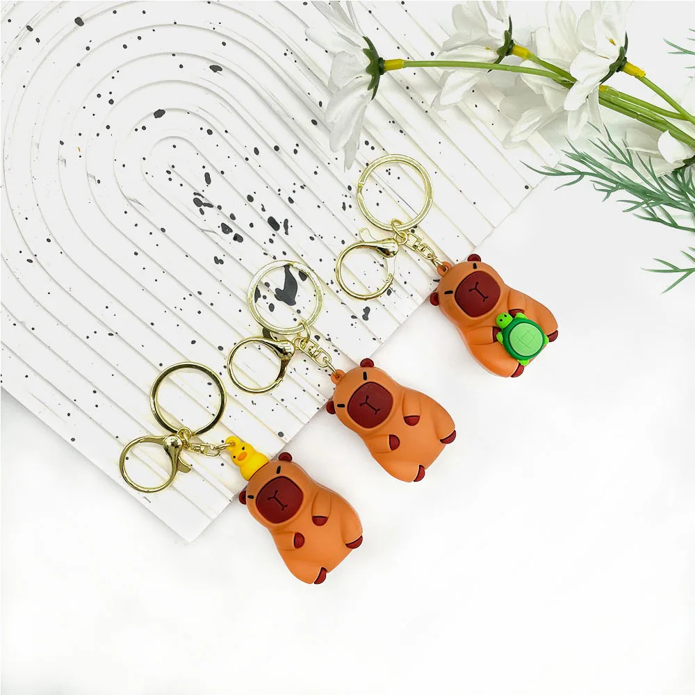 Kawaii Capybara Keychains Cute Animal Water Hogs Bag Pendants For Bags ...