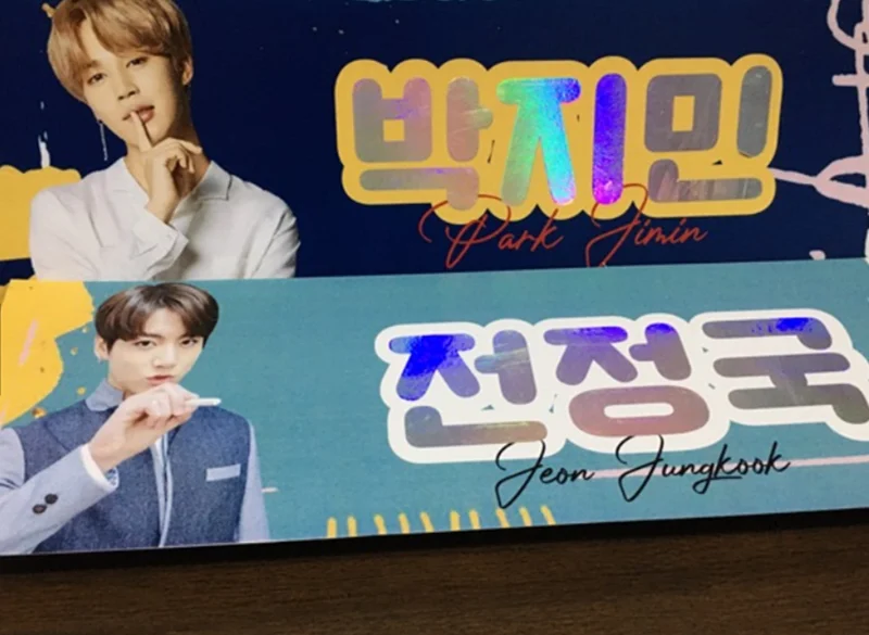 Custom Print Double Sided Printed Paper Kpop Cheering Slogan Banner