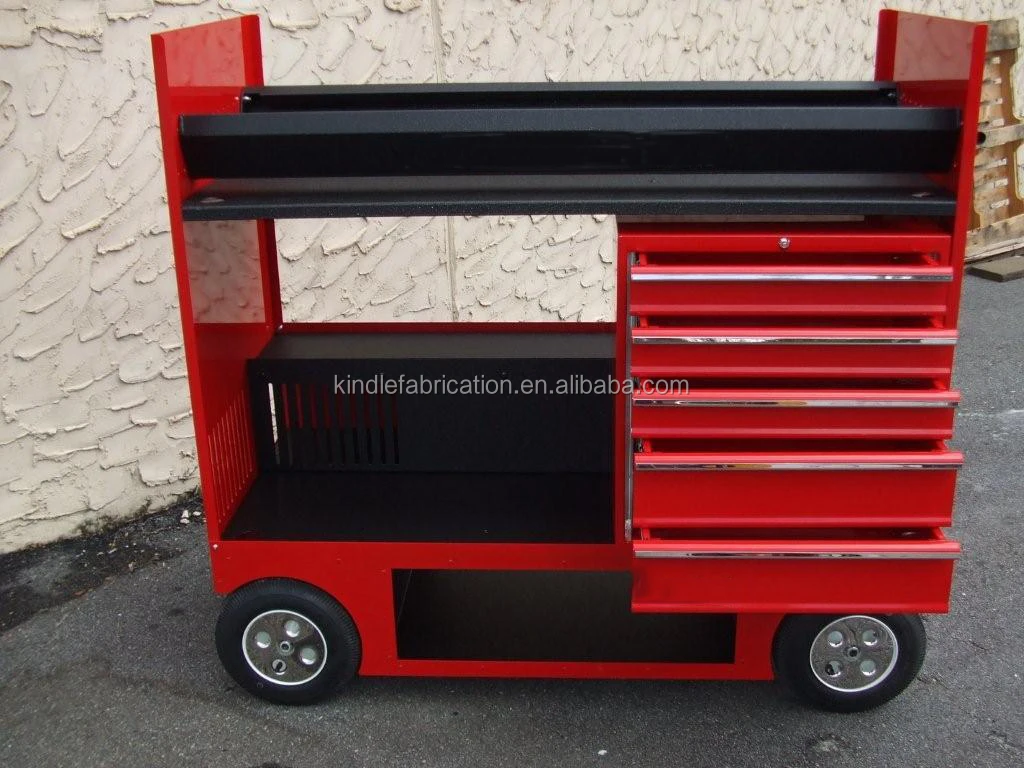 Heavy Duty Worktable - Tool Storage with Rolling Tire Rack