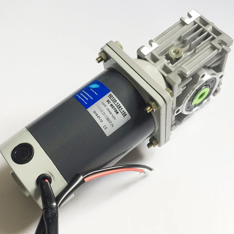 12v 24v DC Motor with Worm Gear Box - High Torque & Low Speed