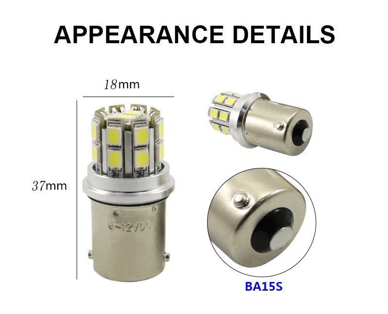 Amywnter 6v 12v G18 1156 P21w Led 12v P21/5w 1157 Bay15d R5w Led Auto ...