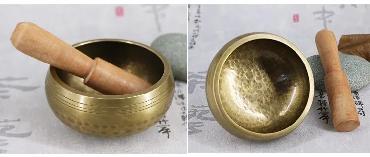 Nepal Handmade Buddha Sound Bowl Yoga Tibetan Singing Bowl Pure Copper ...