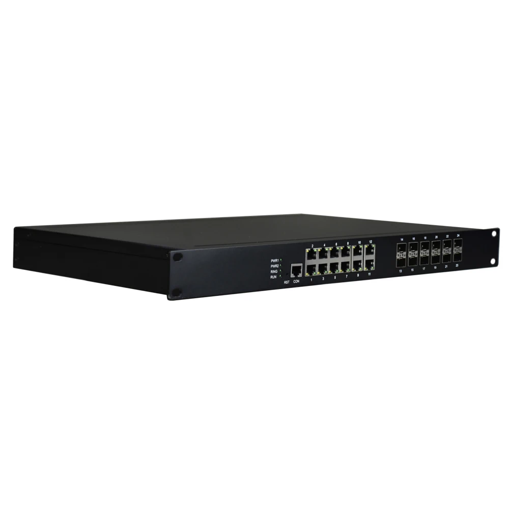 OEM Industrial Grade Network Switch 12-Port LAN 12-Port SFP Managed ...