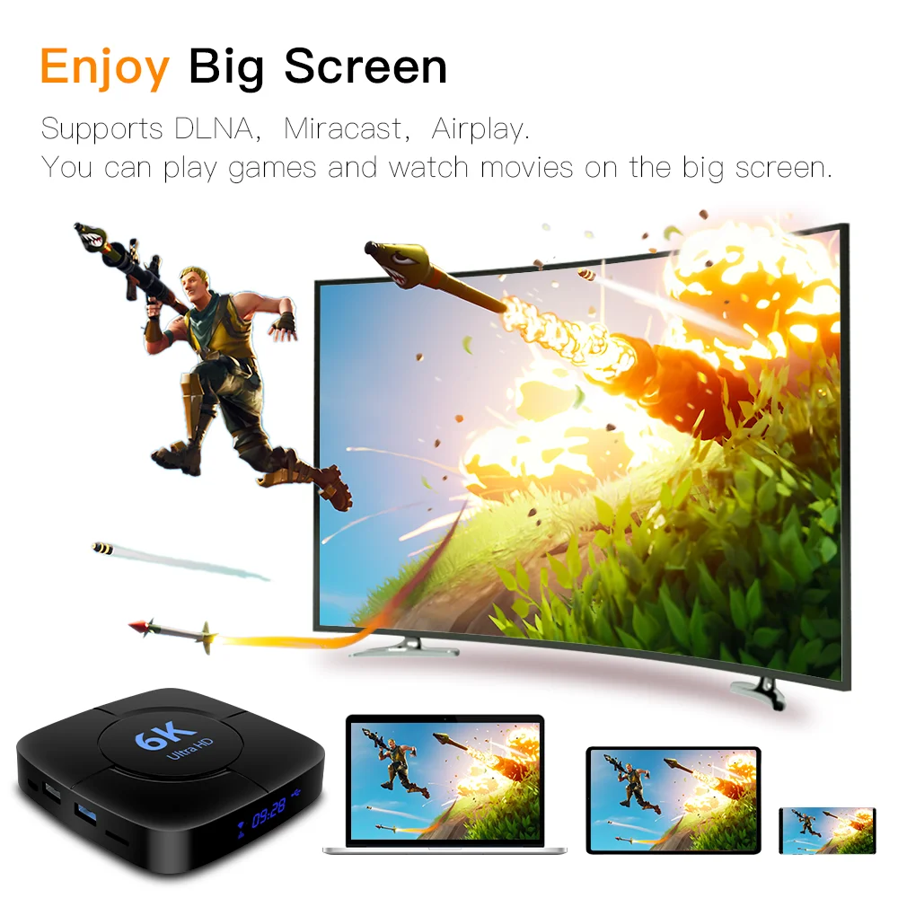 6k 2gb 16gb Android Tv Box 10 Smart Tvbox H616 2.4g/5ghz Wifi Hdr 4k ...